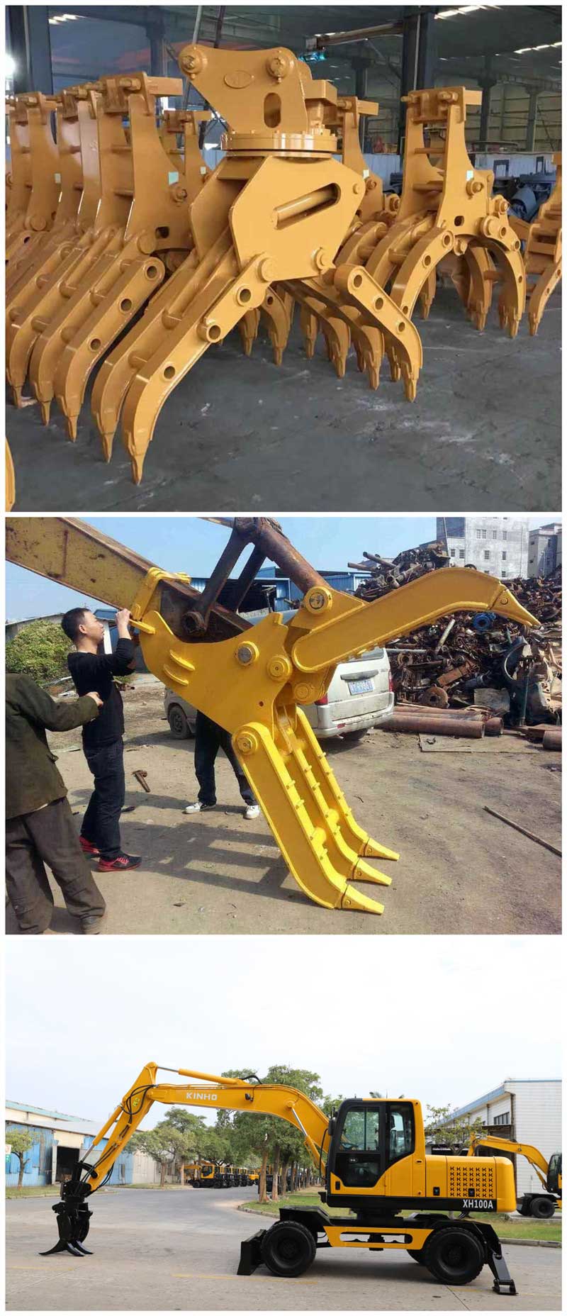 Customized Mechanical Grapples for Hydraulic Excavators Cranes
